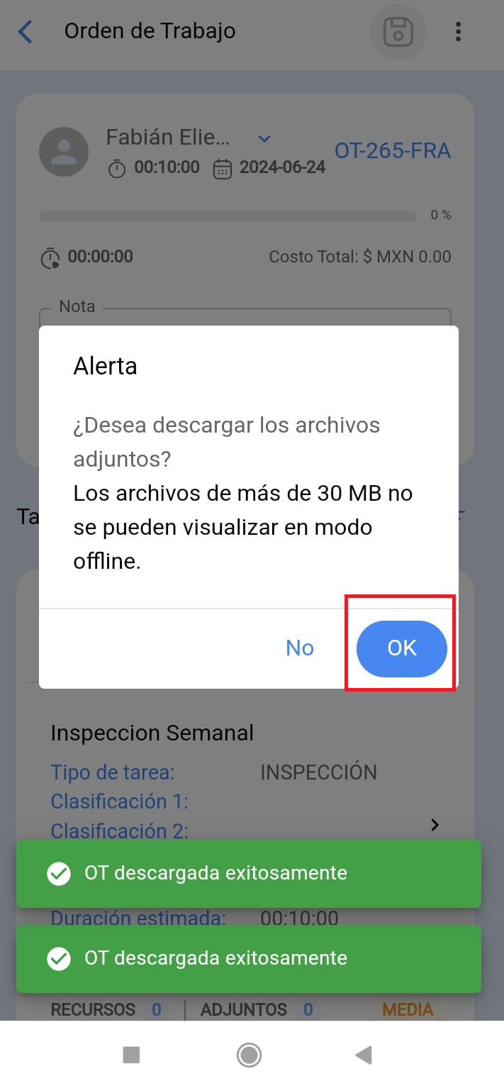 Modo Offline desde la aplicación móvil – Centro de Ayuda | Fracttal