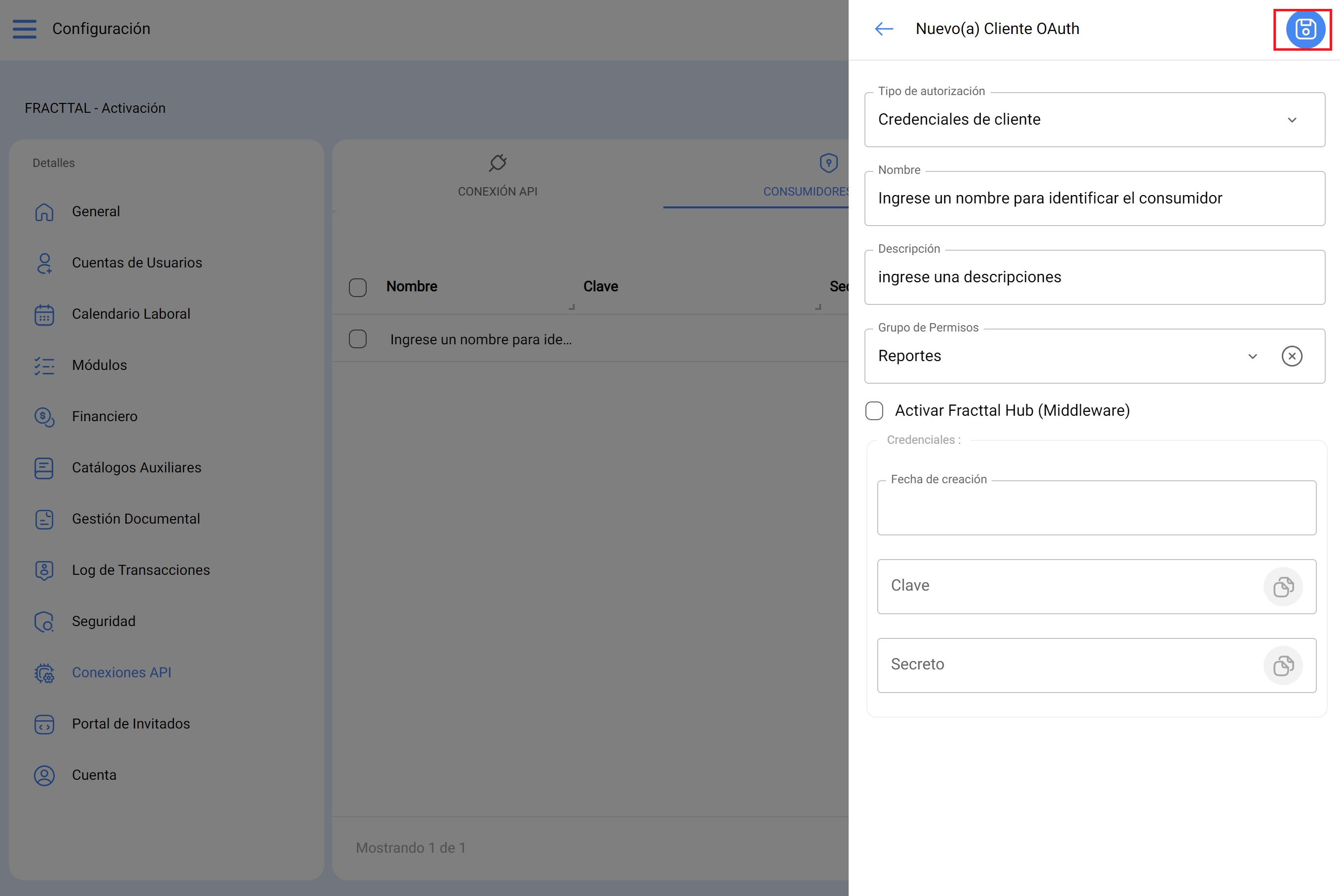 Create Consumers Oauth Help Center Fracttal 