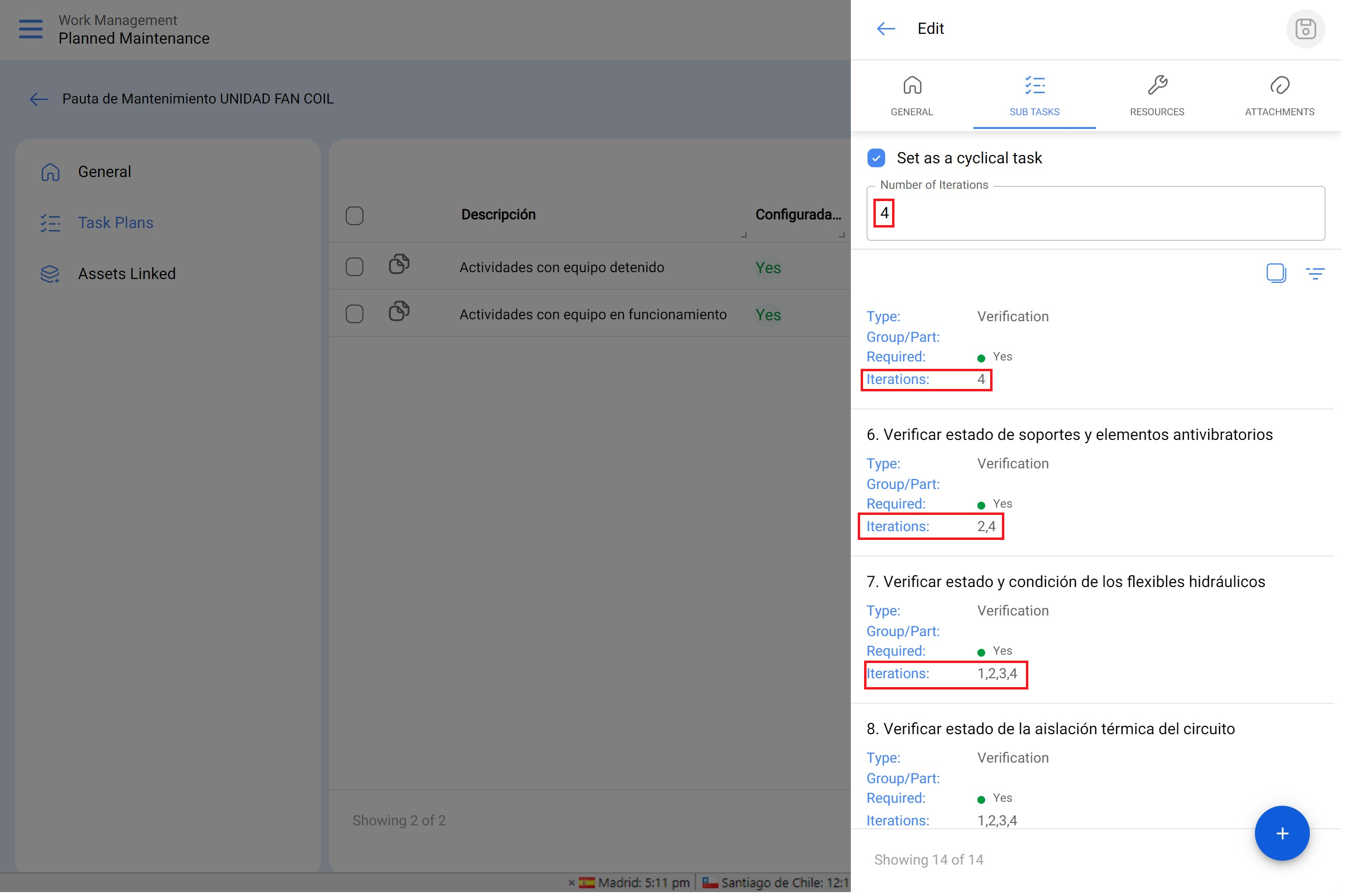 Nested maintenance – Help Center | Fracttal