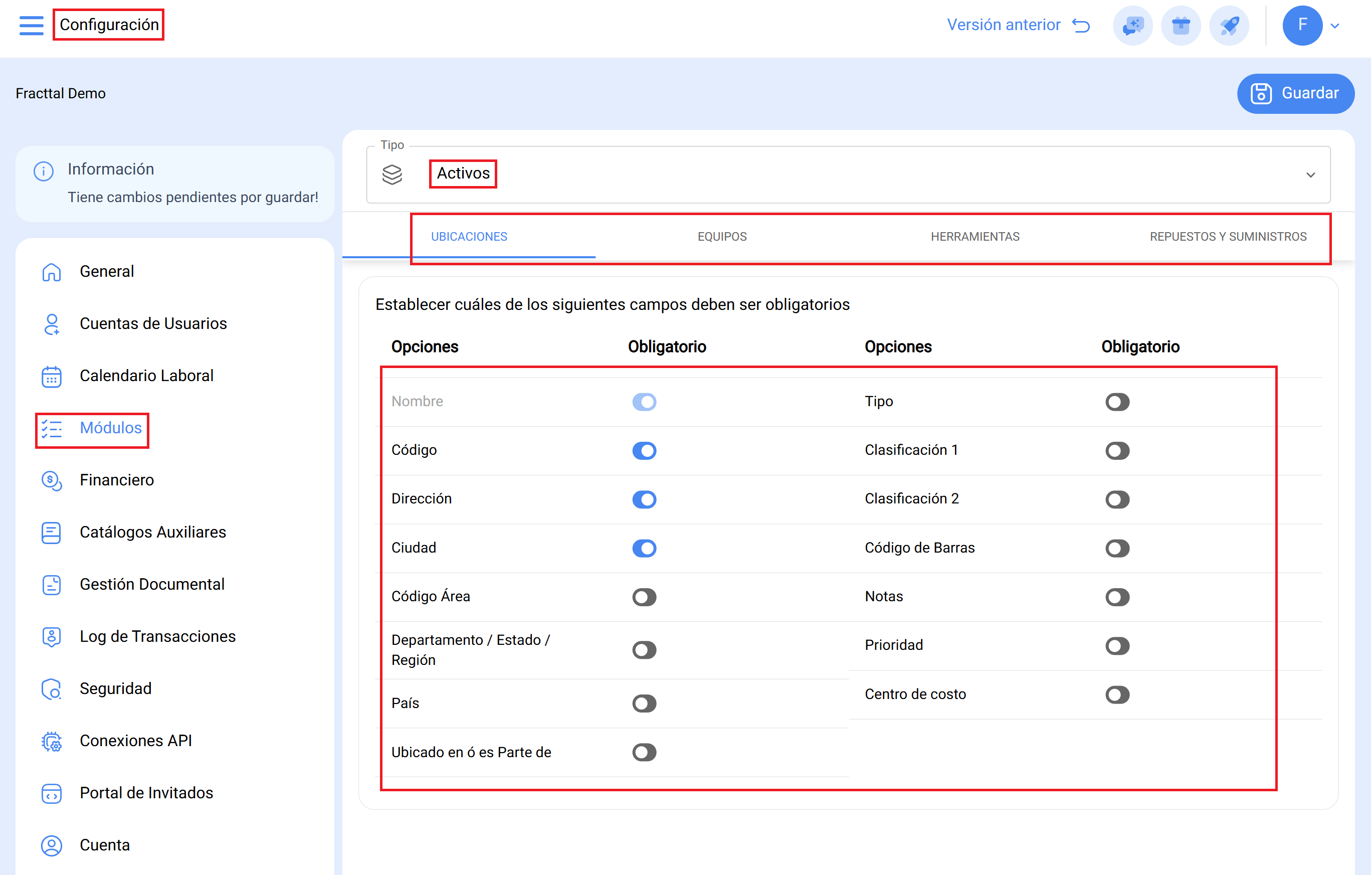 Assets – Help Center | Fracttal